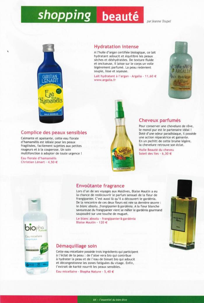 Publication dans le magazine Essentielle Bien être